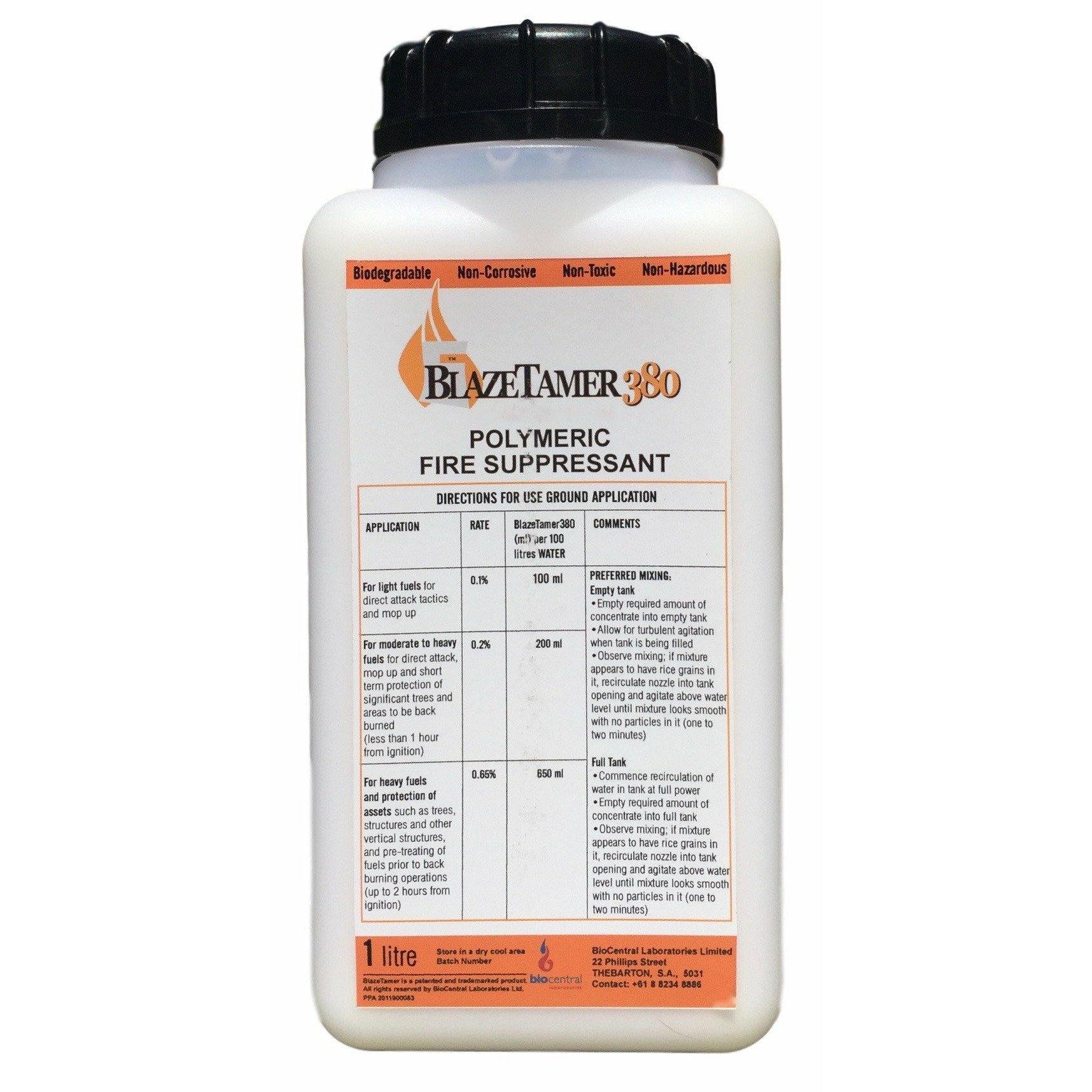 Water Enhancer for Firefighting 1 Litre Pack. BLAZETAMER380™ – Earthco ...